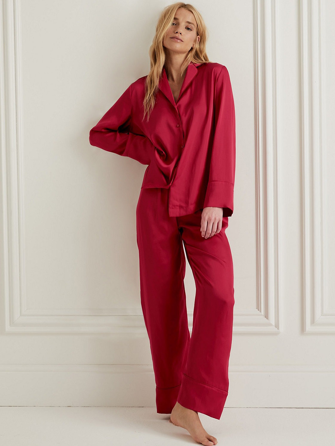 Buy Marks & Spencer Women Red Night Suit - Night Suits for Women ...