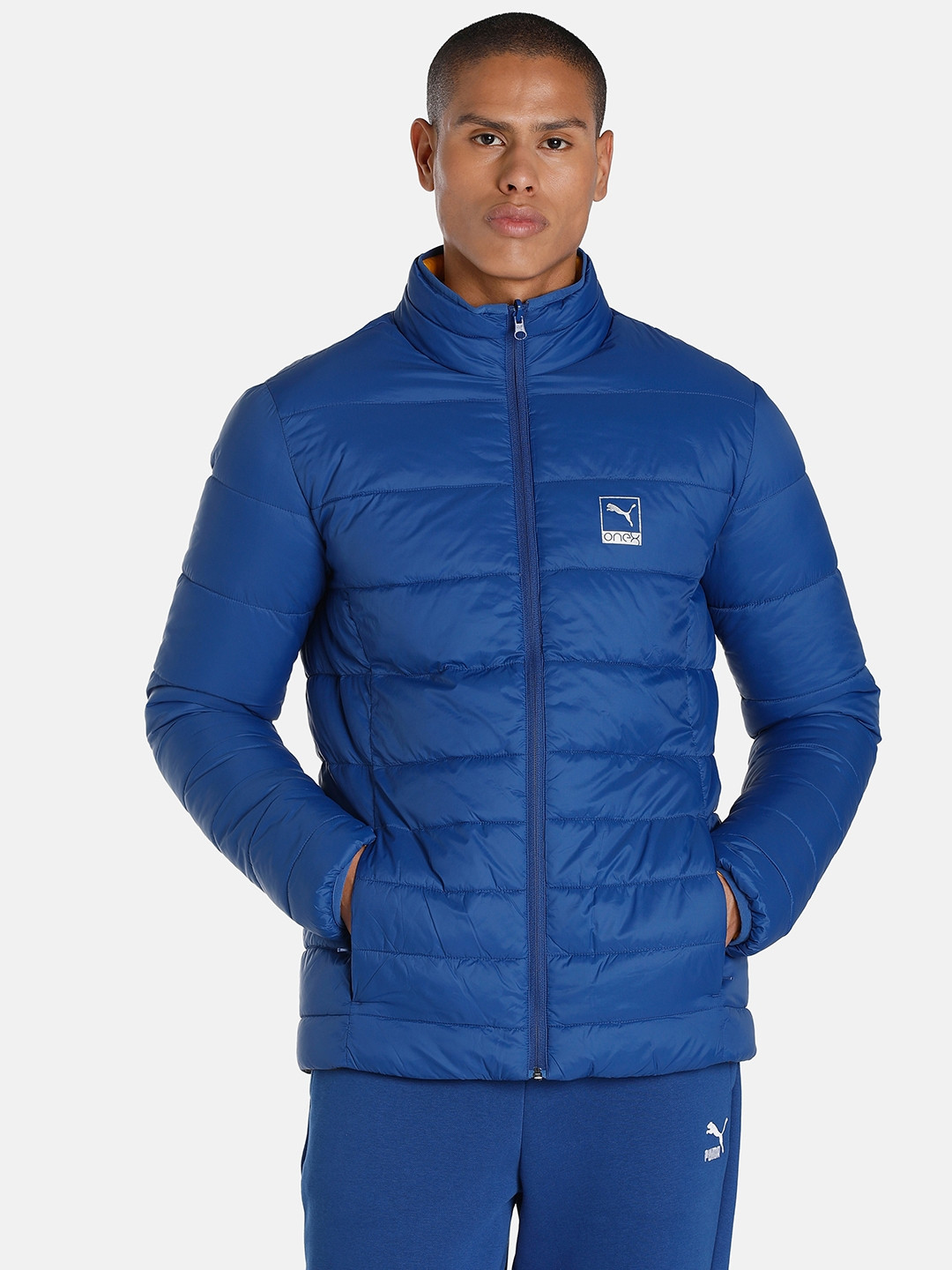 Buy One8 X PUMA Men Blue Brand Logo Outdoor Reversible Slim Fit Puffer ...