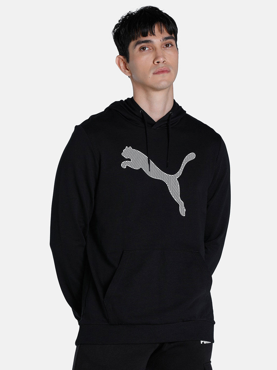 Buy Puma Men Regular Fit Printed Cotton Hooded Sweatshirt - Sweatshirts ...