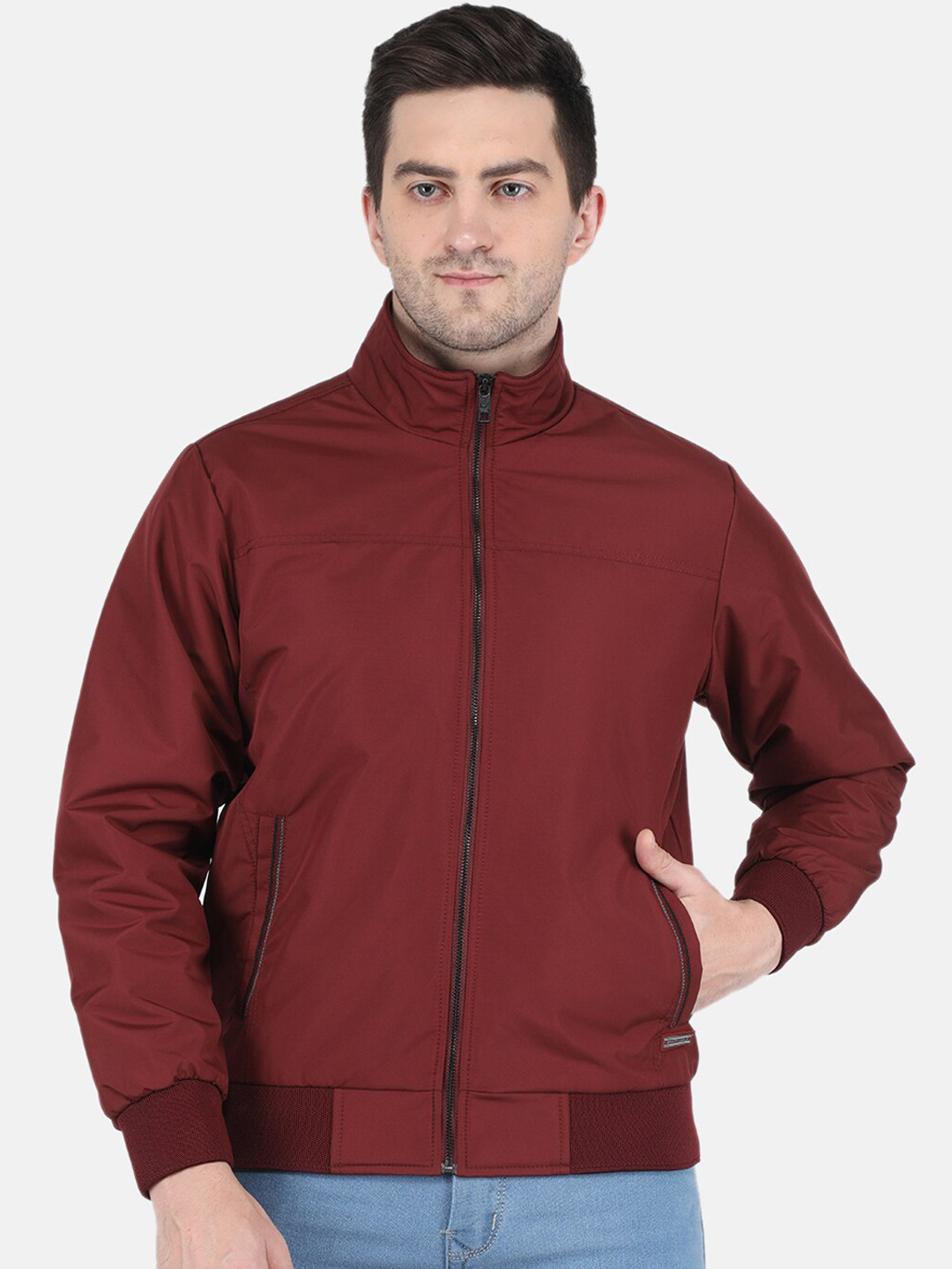 Buy Monte Carlo Men Maroon Bomber Jacket - Jackets for Men 20940482 ...