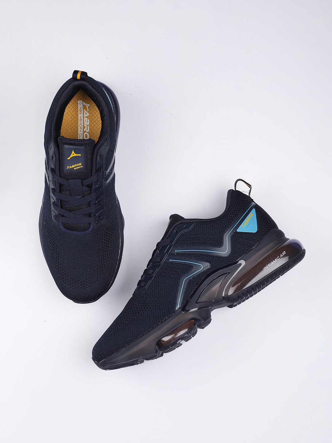 Buy ABROS Men Navy Blue Benjamin Mesh Running Shoes - Sports Shoes for ...