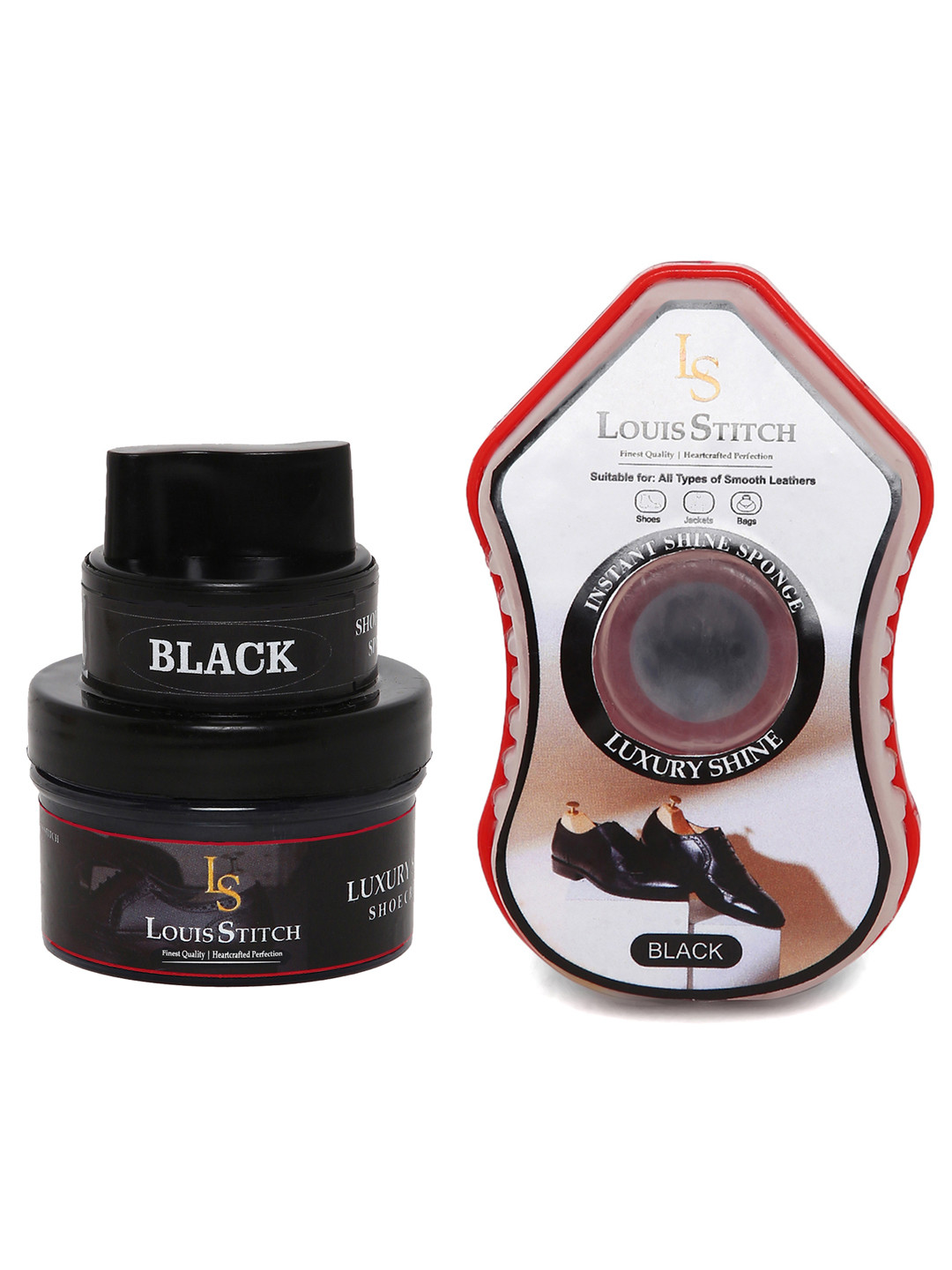 Buy LOUIS STITCH Men Black Shoe Shiner & Cream With Applicator - Shoe ...