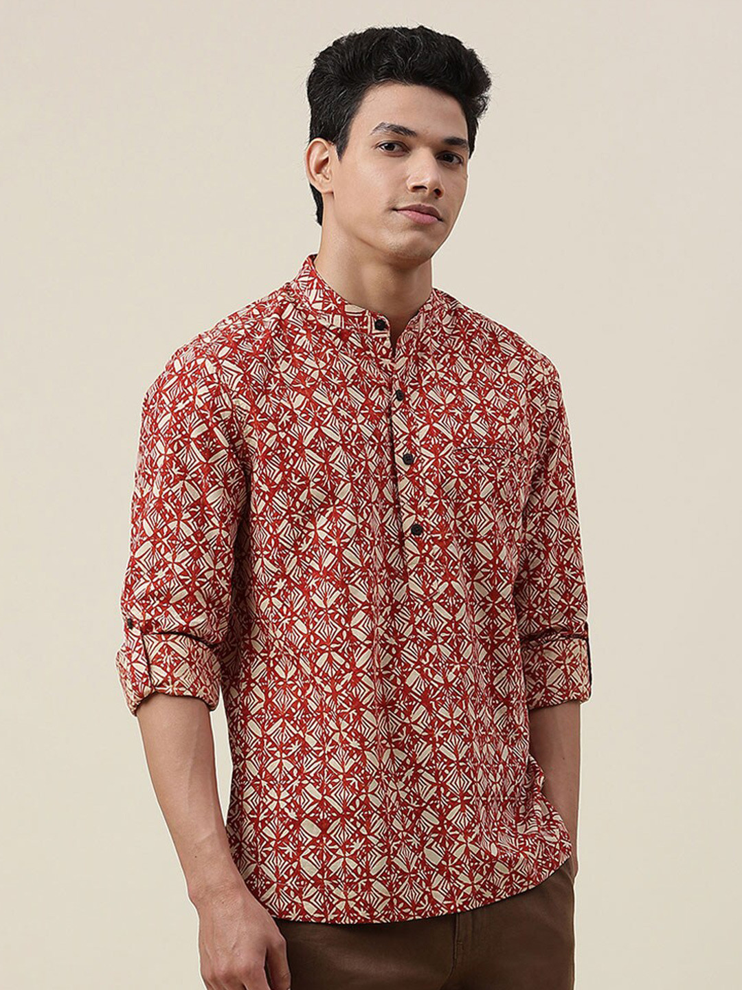 Buy Fabindia Men Slim Fit Printed Casual Shirt - Shirts for Men ...