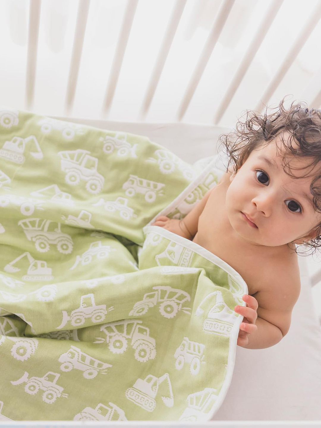 Buy TIDY SLEEP Lime Green & White Cartoon Characters Mild Winter 210 ...