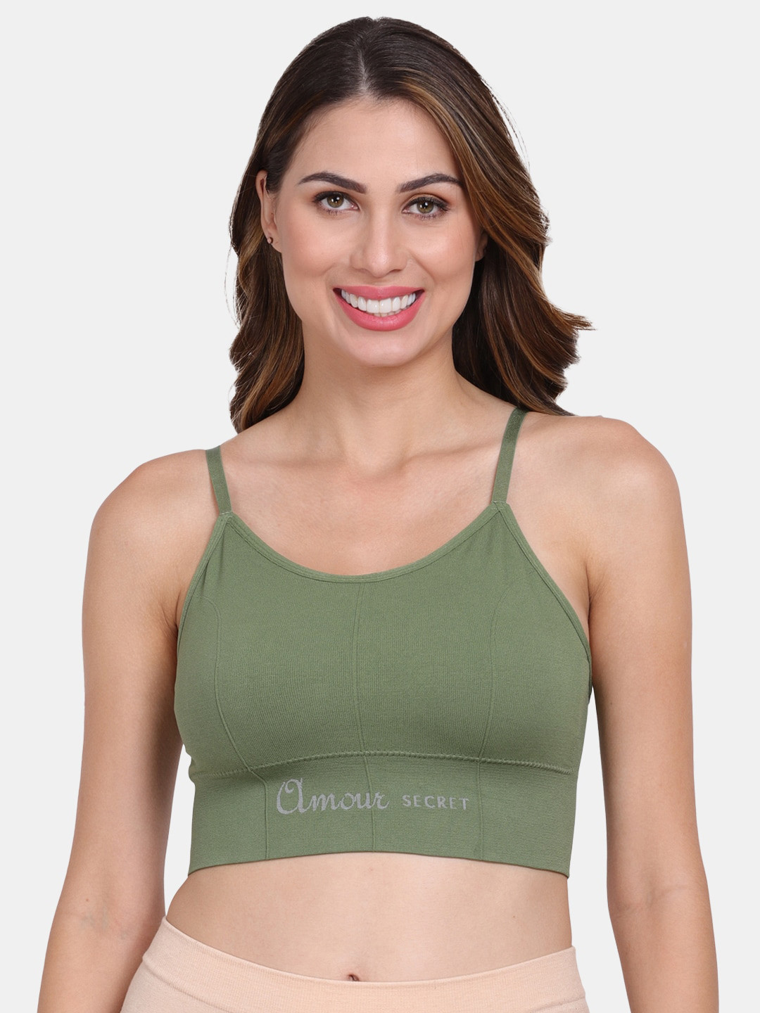 Buy Amour Secret Green Removable Lightly Padded Sports Bra - Bra for ...