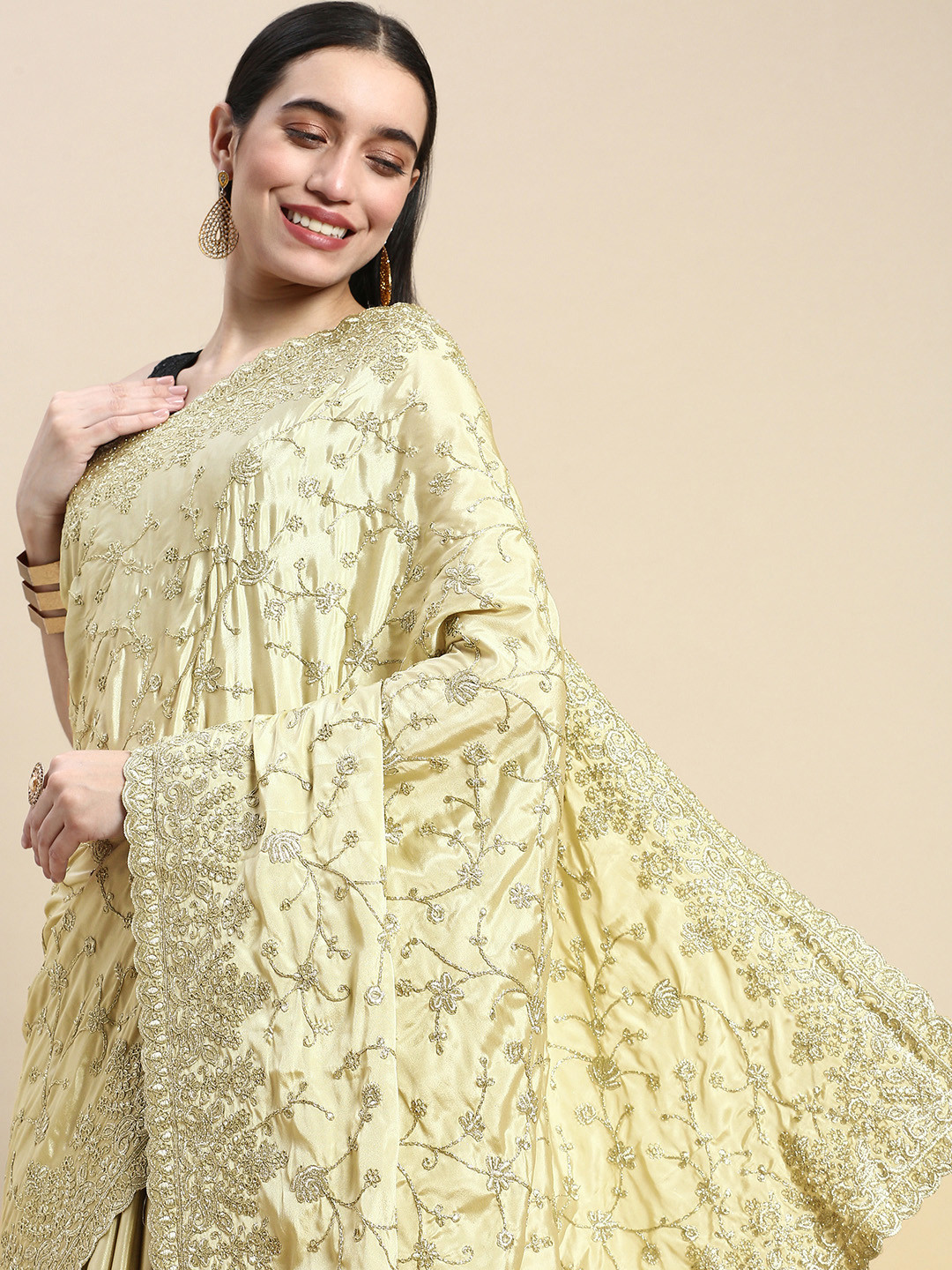 Buy Kasee Crepe Floral Embroidered Saree - Sarees for Women 20969104 ...