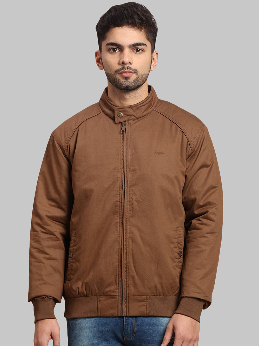 Buy ColorPlus Men Brown Longline Open Front Cotton Jacket - Jackets for ...