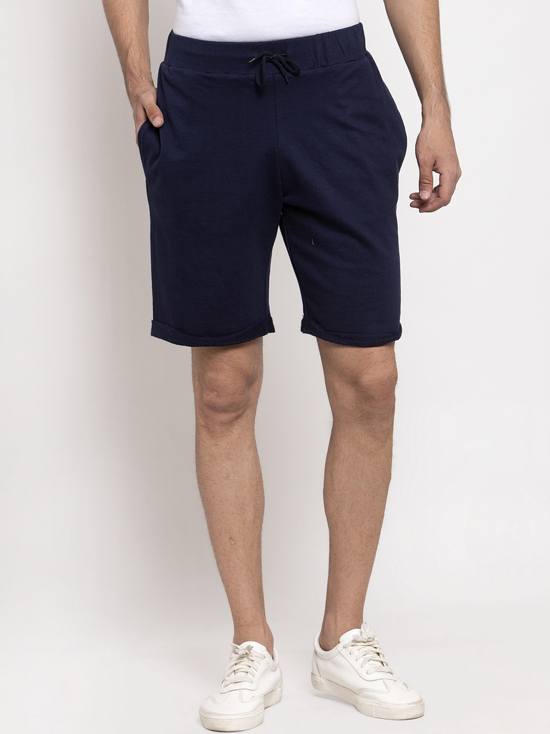 Buy DOOR74 Men Navy Blue Cotton Shorts - Shorts for Men 20970062 | Myntra
