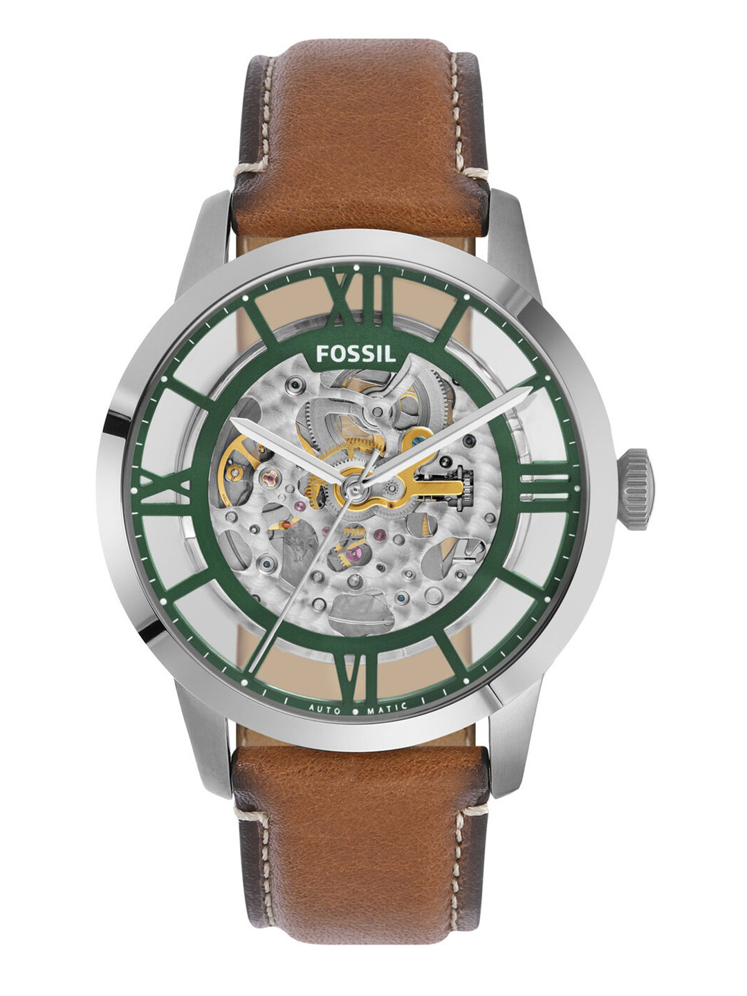 Buy Fossil Men Brown Townsman Skeleton Automatic Analogue Watch ME3234 ...