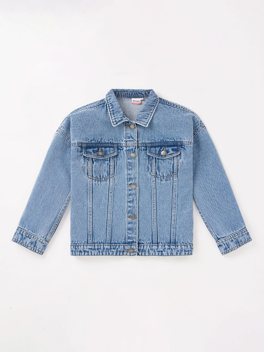 Buy Edheads Girls Blue Back Print Denim Jacket - Jackets for Girls ...
