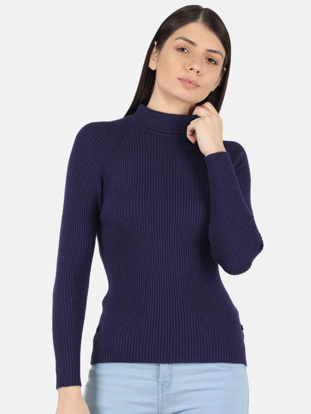 Buy Monte Carlo Woman Navy Blue High Neck Top - Tops for Women 20976416 ...
