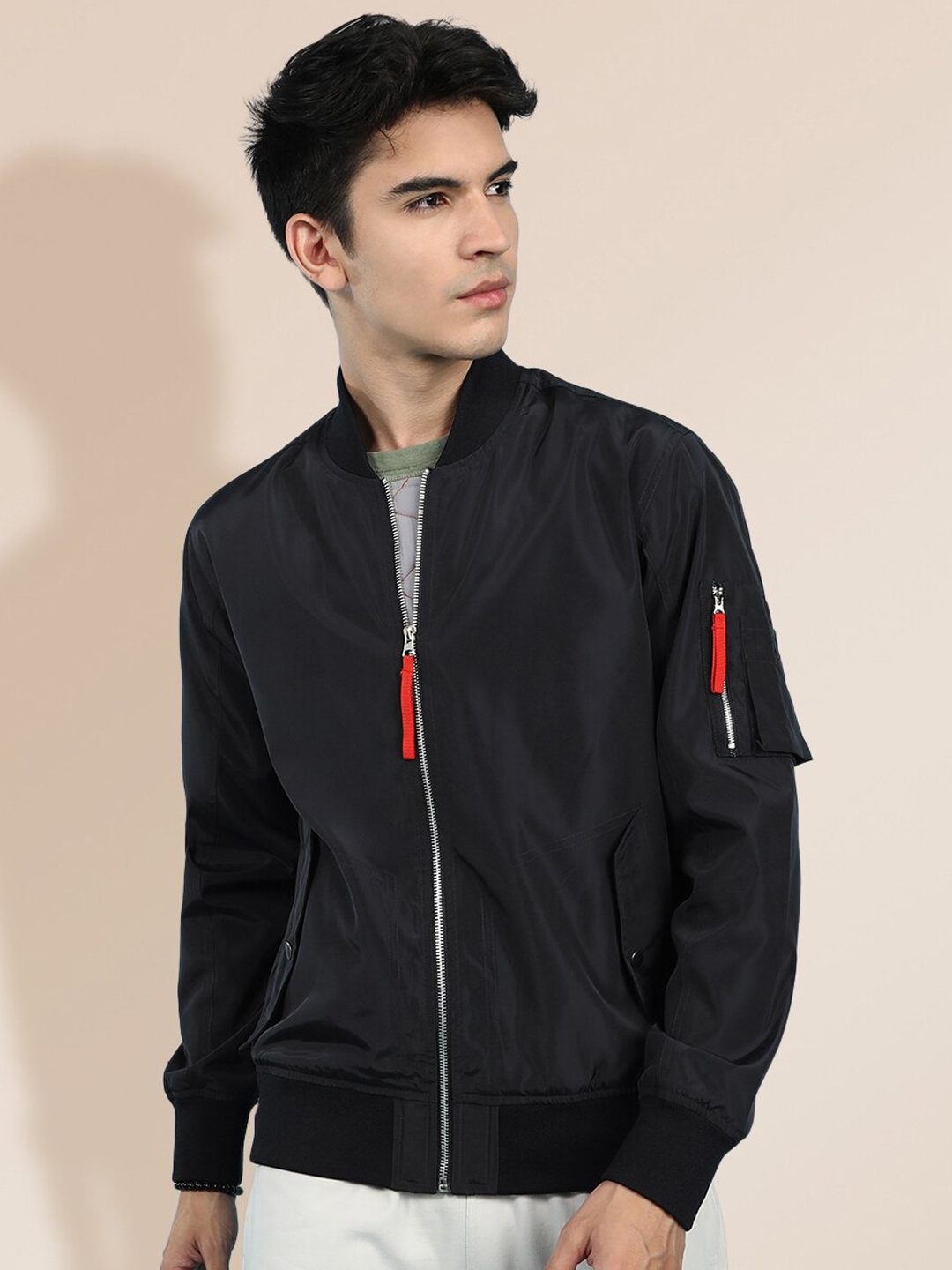 Buy KRA Men Black Bomber Jacket - Jackets for Men 20977912 | Myntra Buy KRA Men Black Bomber Jacket - Jackets for Men 20977912 | Myntra