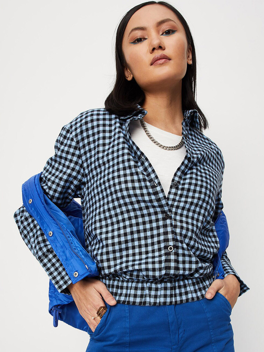 Buy Max Women Gingham Checked Casual Shirt - Shirts for Women 20979470 ...