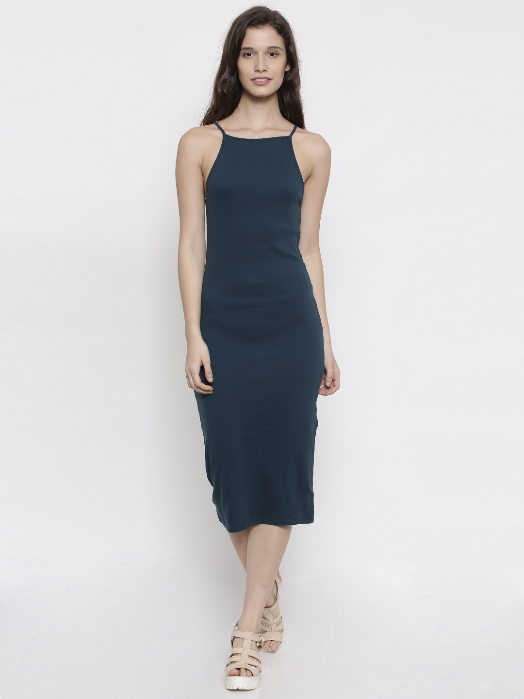 Buy FOREVER 21 Women Navy Solid Bodycon Dress - Dresses for Women ...