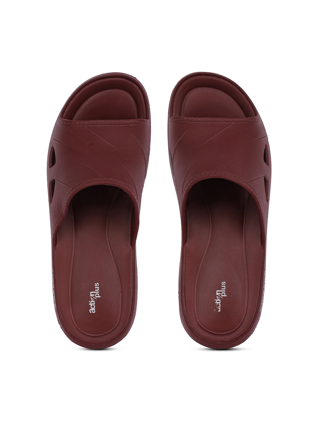 Buy Action Plus Women Maroon Rubber Sliders - Flip Flops for Women ...