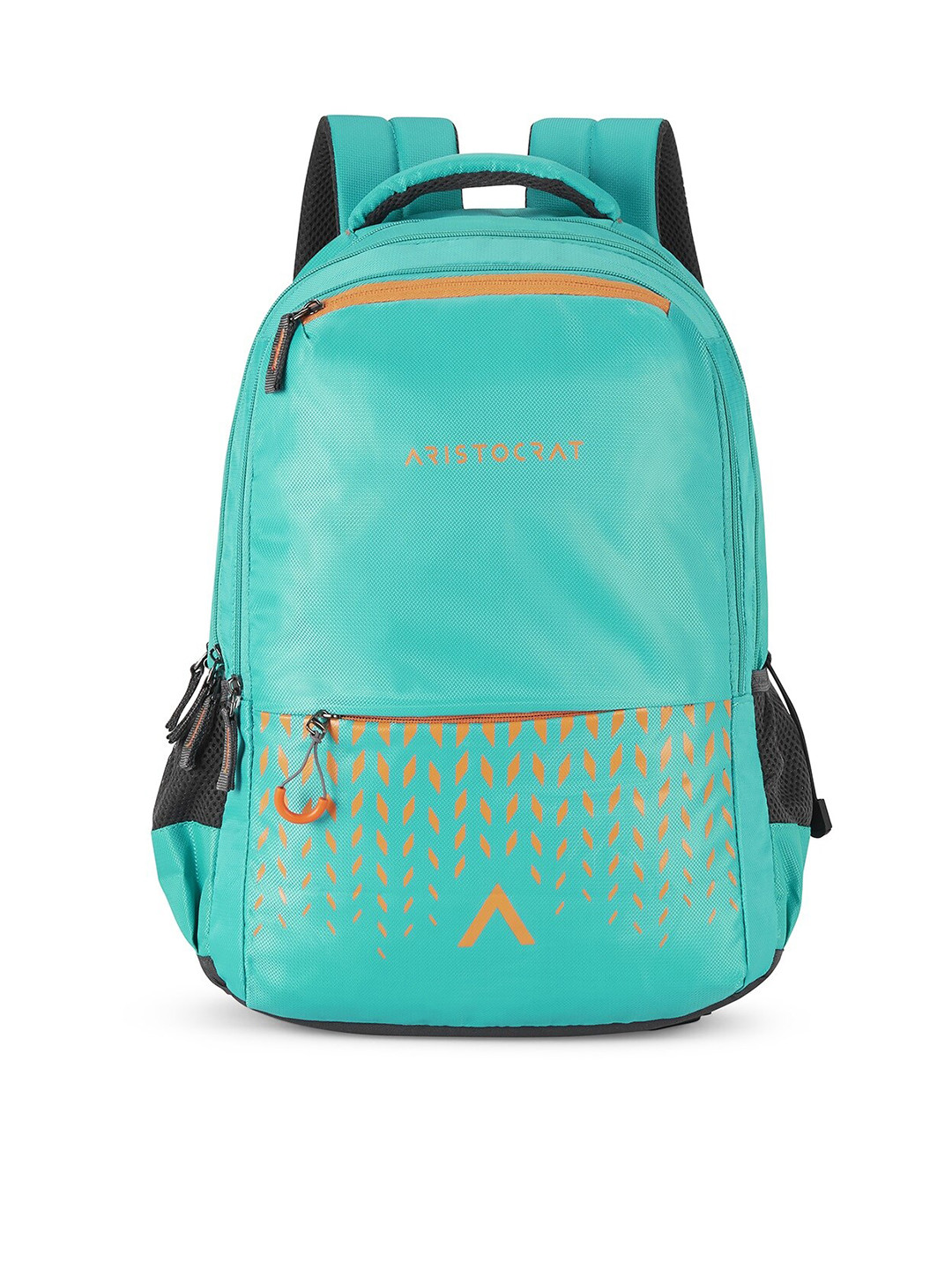 Buy Aristocrat Unisex Teal & Orange Geometric Backpack - Backpacks for ...