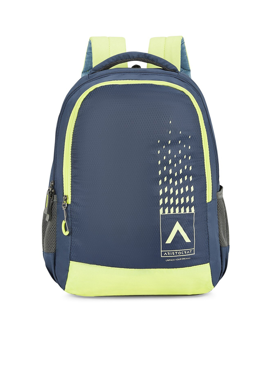 Buy Aristocrat Unisex Navy Blue & Yellow Backpack - Backpacks for ...