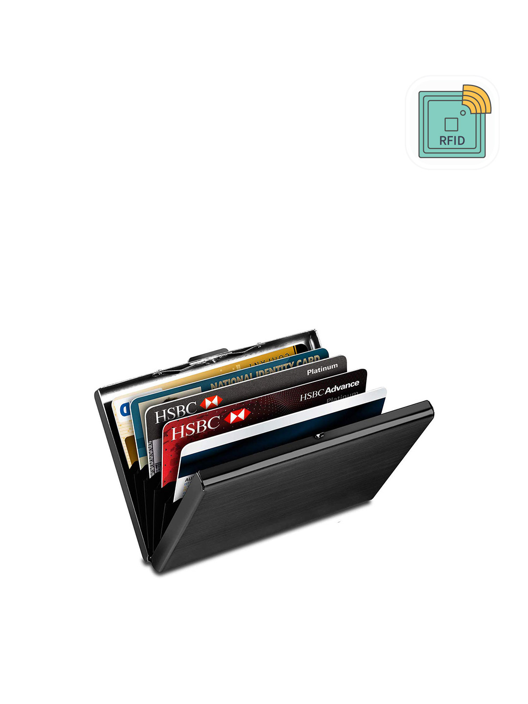 Buy StealODeal Black Stainless Steel RFID Card Holder - Wallets for ...