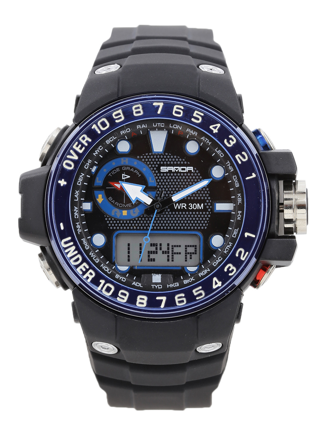 Buy SANDA Men Black Analogue And Digital Watch S399BKBL - Watches for ...