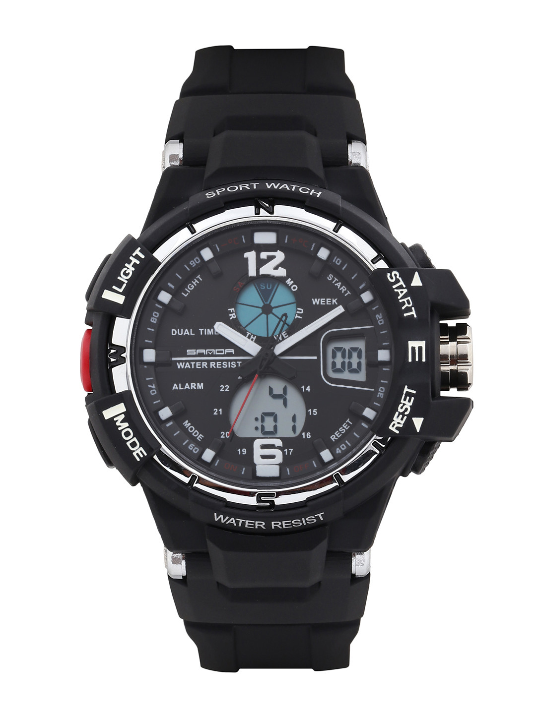 Buy SANDA Men Black Analogue & Digital Watch S289BKWH - Watches for Men ...