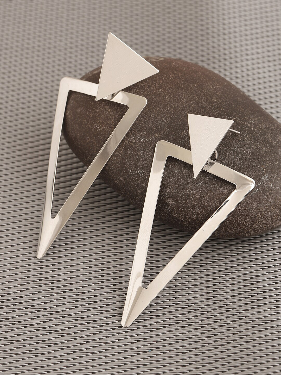 Buy SOHI Gold Plated Triangular Drop Earrings - Earrings for Women ...