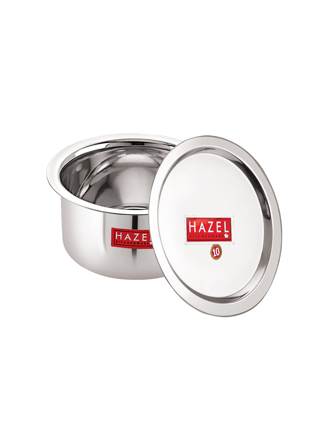 Buy HAZEL Alfa Silver Toned Stainless Steel Tope Patila With Lid 1Ltr ...