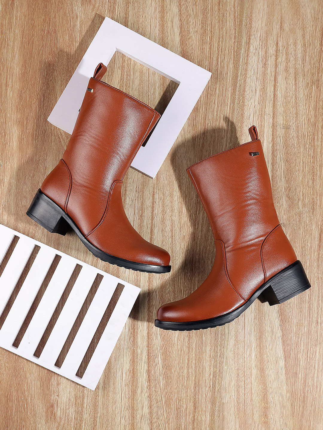 Buy Metro Women High Top Boots - Boots for Women 21012610 | Myntra