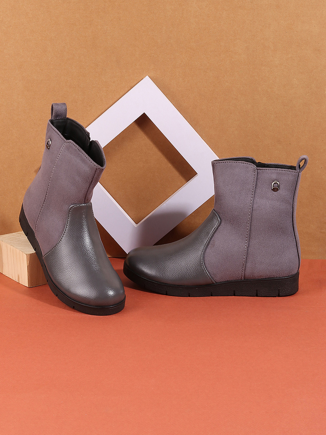 Buy Metro Women High Top Boots - Boots for Women 21012614 | Myntra