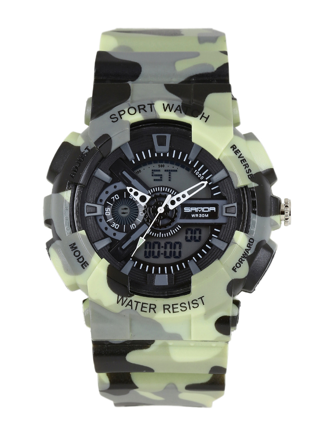 Buy SANDA Men Green Multifunction Analogue And Digital Watch S799MBYL ...