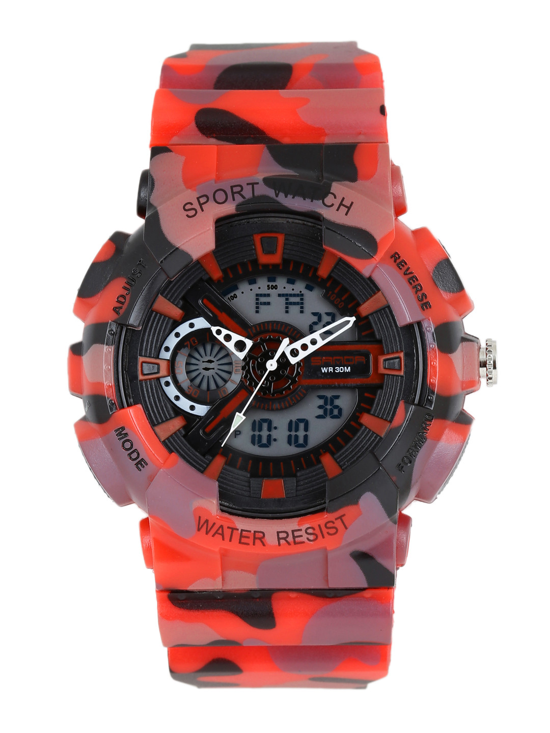 Buy SANDA Men Red Multifunction Analogue And Digital Watch S799MRDBK ...