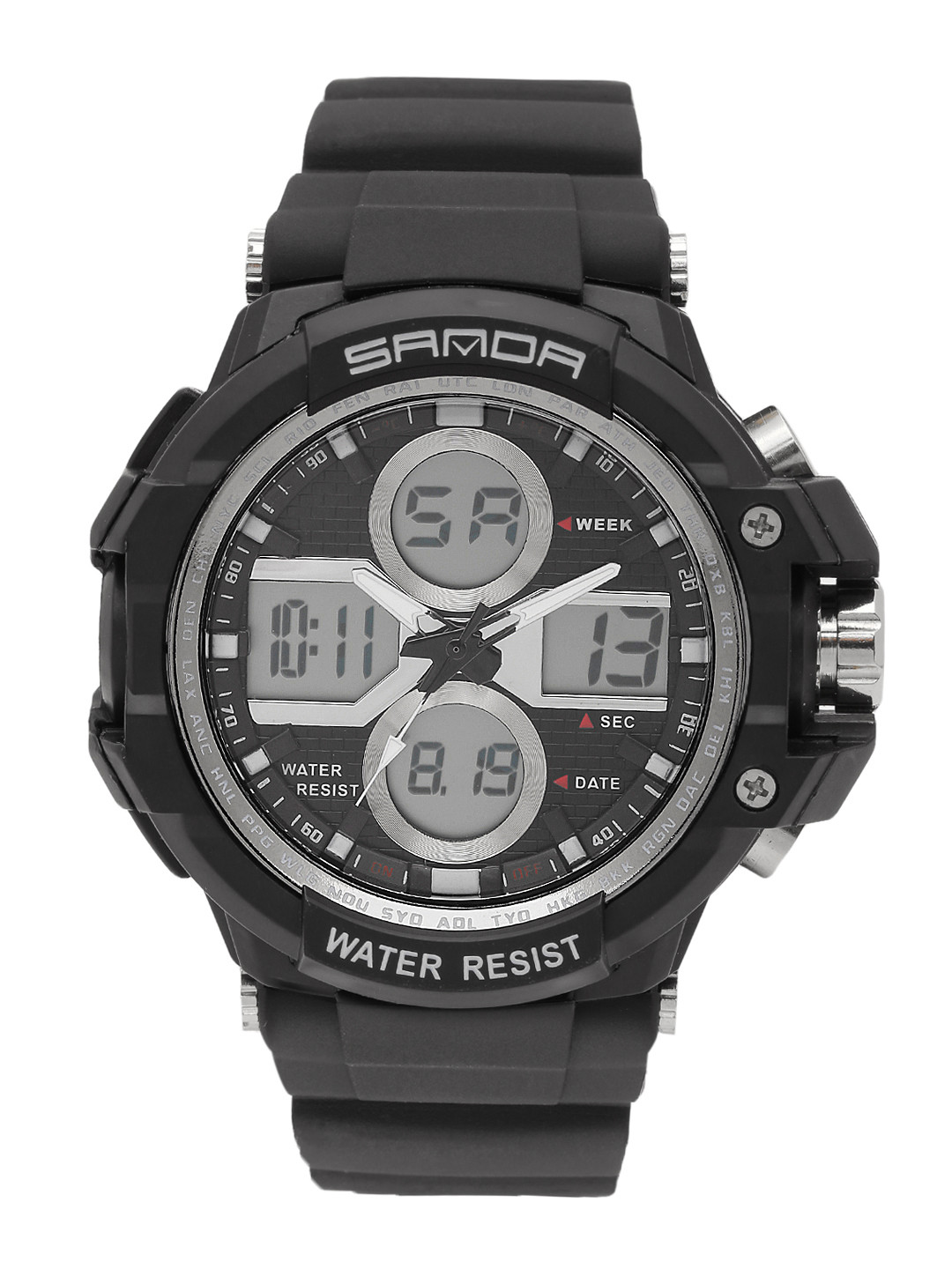 Buy SANDA Men Black Chronograph Analogue & Digital Watch S761BK ...