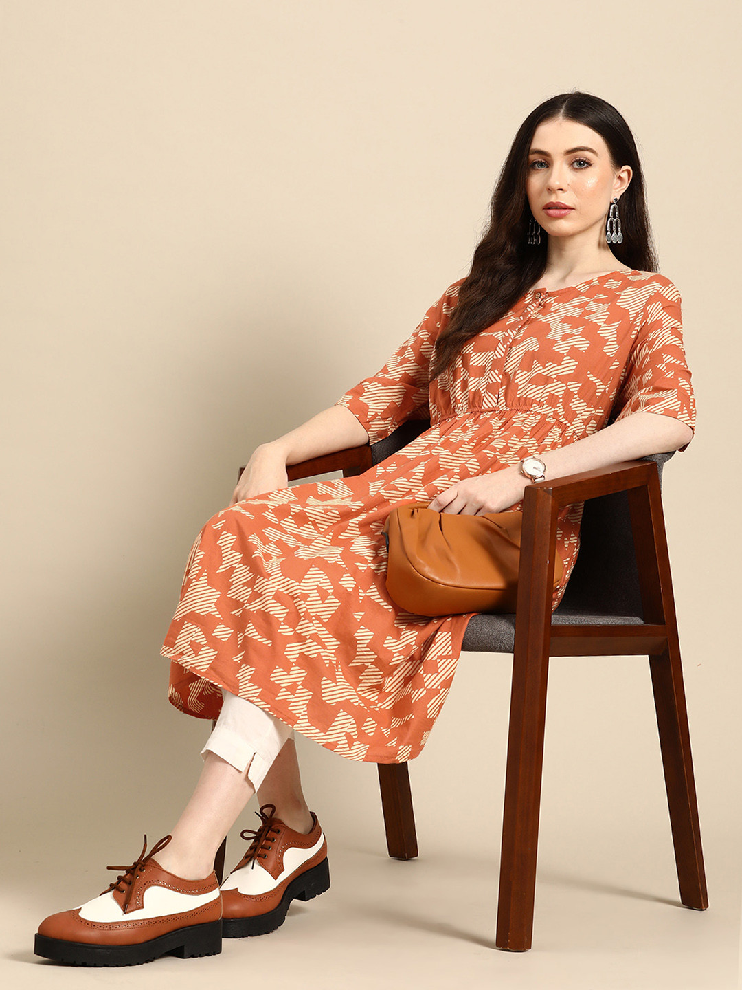 Buy Anouk Pure Cotton Pleated A Line Kurta - Kurtas for Women 21019380 ...