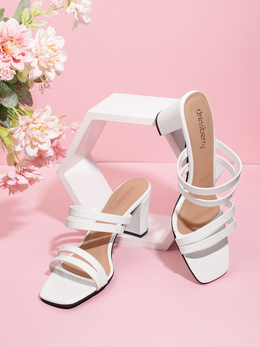 Buy DressBerry Block Sandals - Heels for Women 21022060 | Myntra