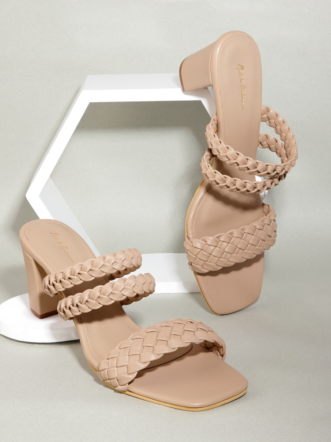 Buy Mast & Harbour Braided Design Block Heels - Heels for Women ...