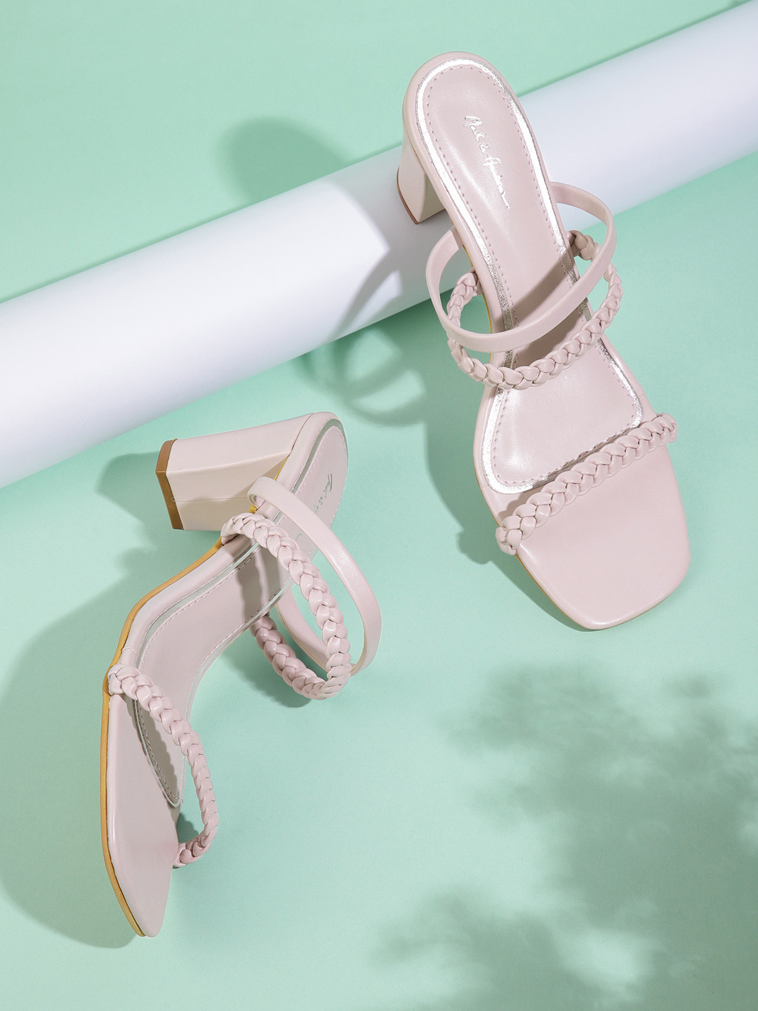 Buy Mast & Harbour Women Woven Design Block Heels - Heels for Women ...