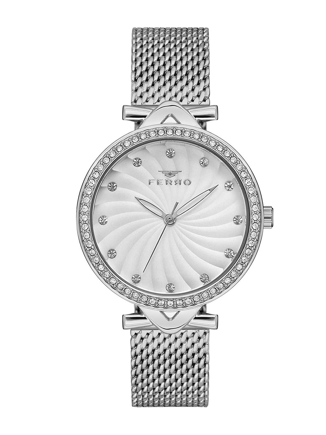 Buy Ferro Women Stainless Steel Bracelet Style Straps Analogue Watch ...