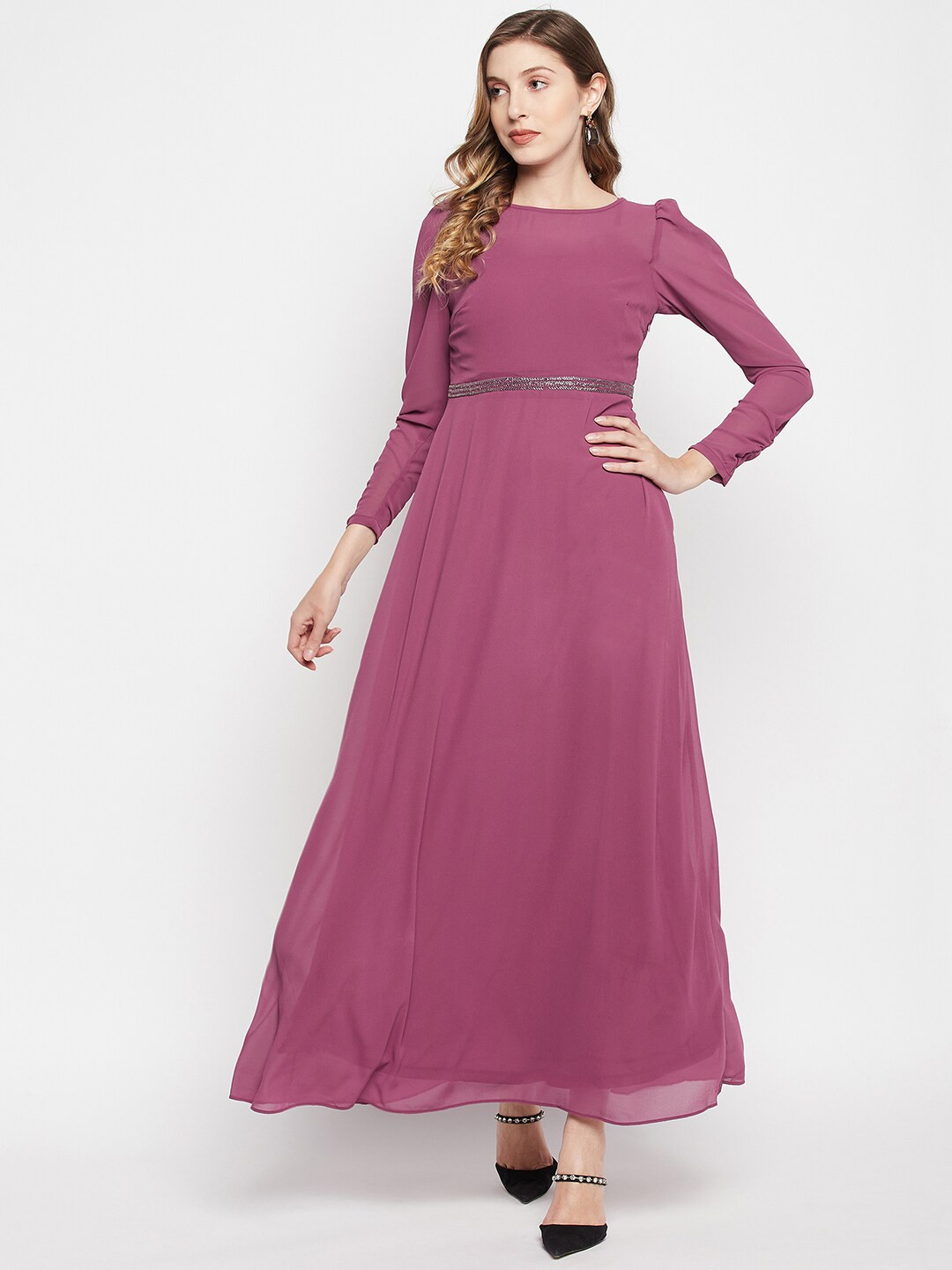 Buy Madame Round Neck Maxi Dress - Dresses for Women 21038018 | Myntra