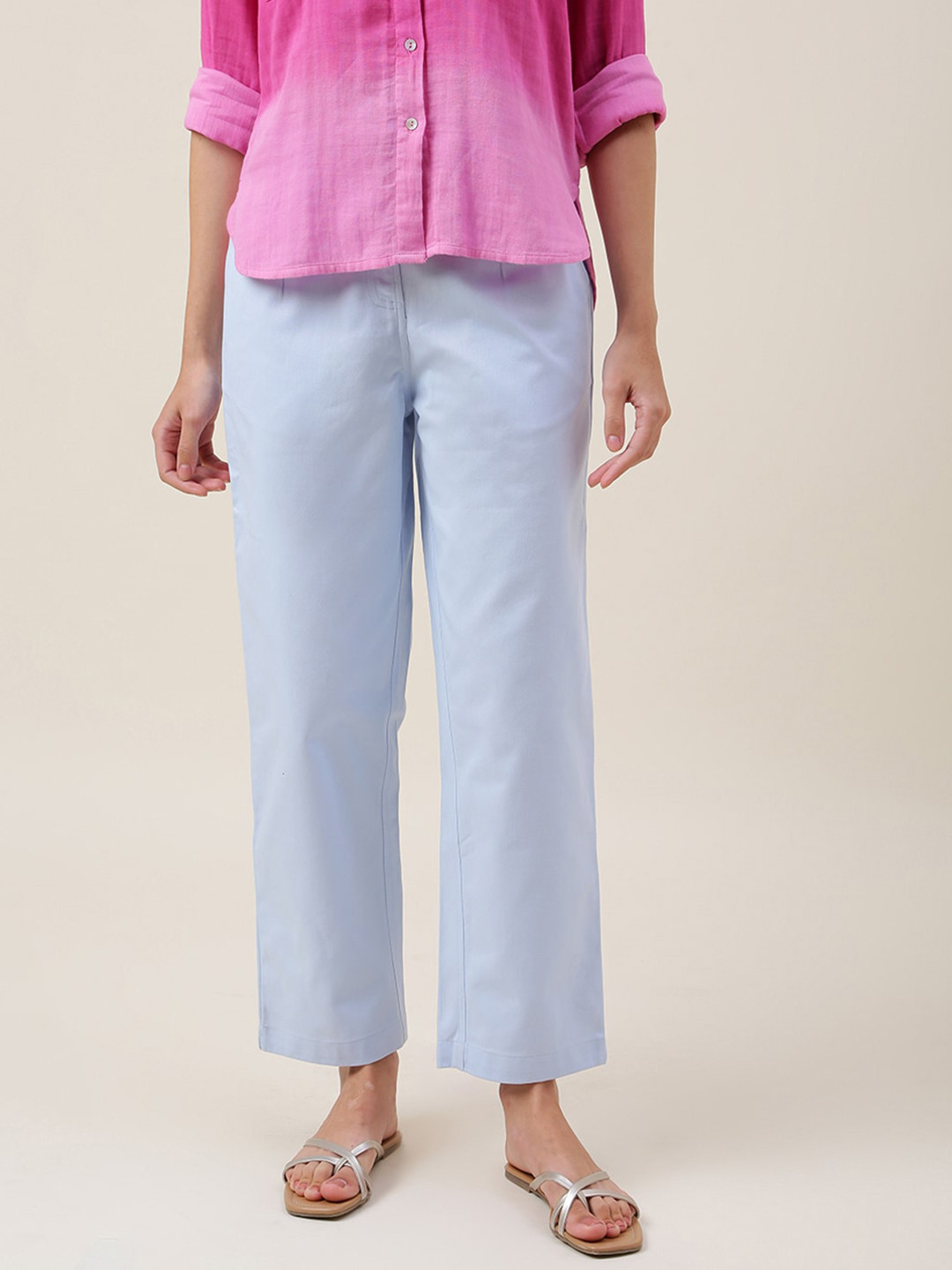 Buy Fabindia Women Cotton Trousers - Trousers for Women 21040442 | Myntra