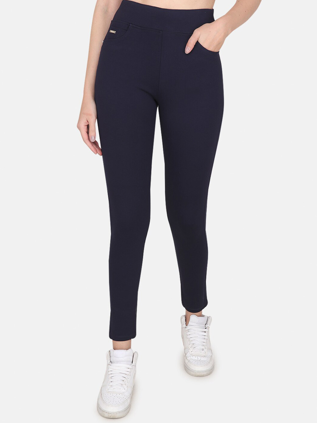 Buy Steele Women Solid Pure Cotton Jeggings - Jeggings for Women ...