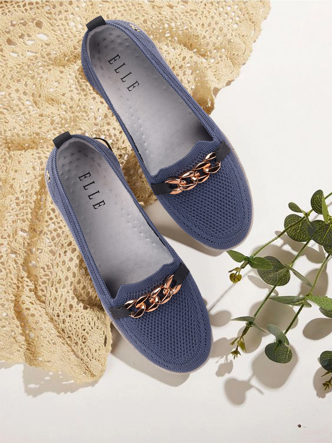 Buy ELLE Women Blue Textured Derbys - Casual Shoes for Women 21064392 ...