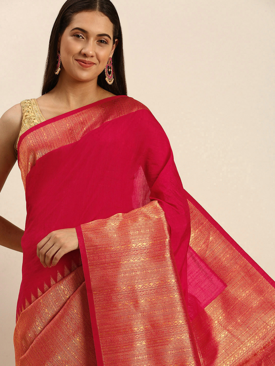 Buy MOHEY Woven Design Art Silk Saree - Sarees for Women 21071212 | Myntra