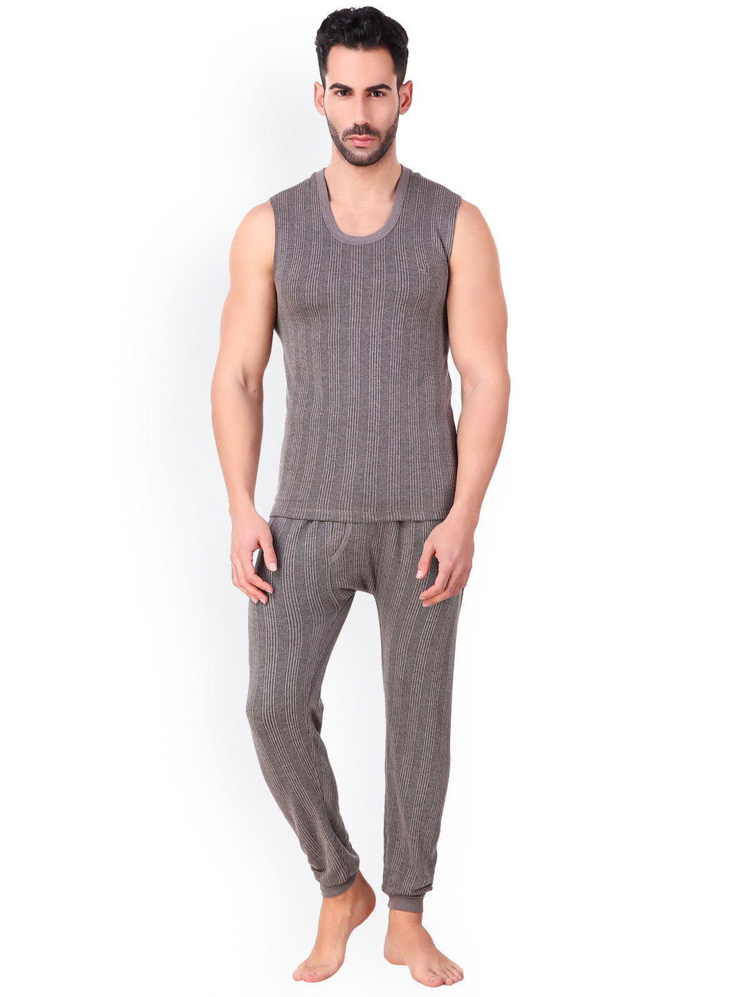 Buy HAP Men Striped Thermal Set - Thermal Set for Men 21075978 | Myntra