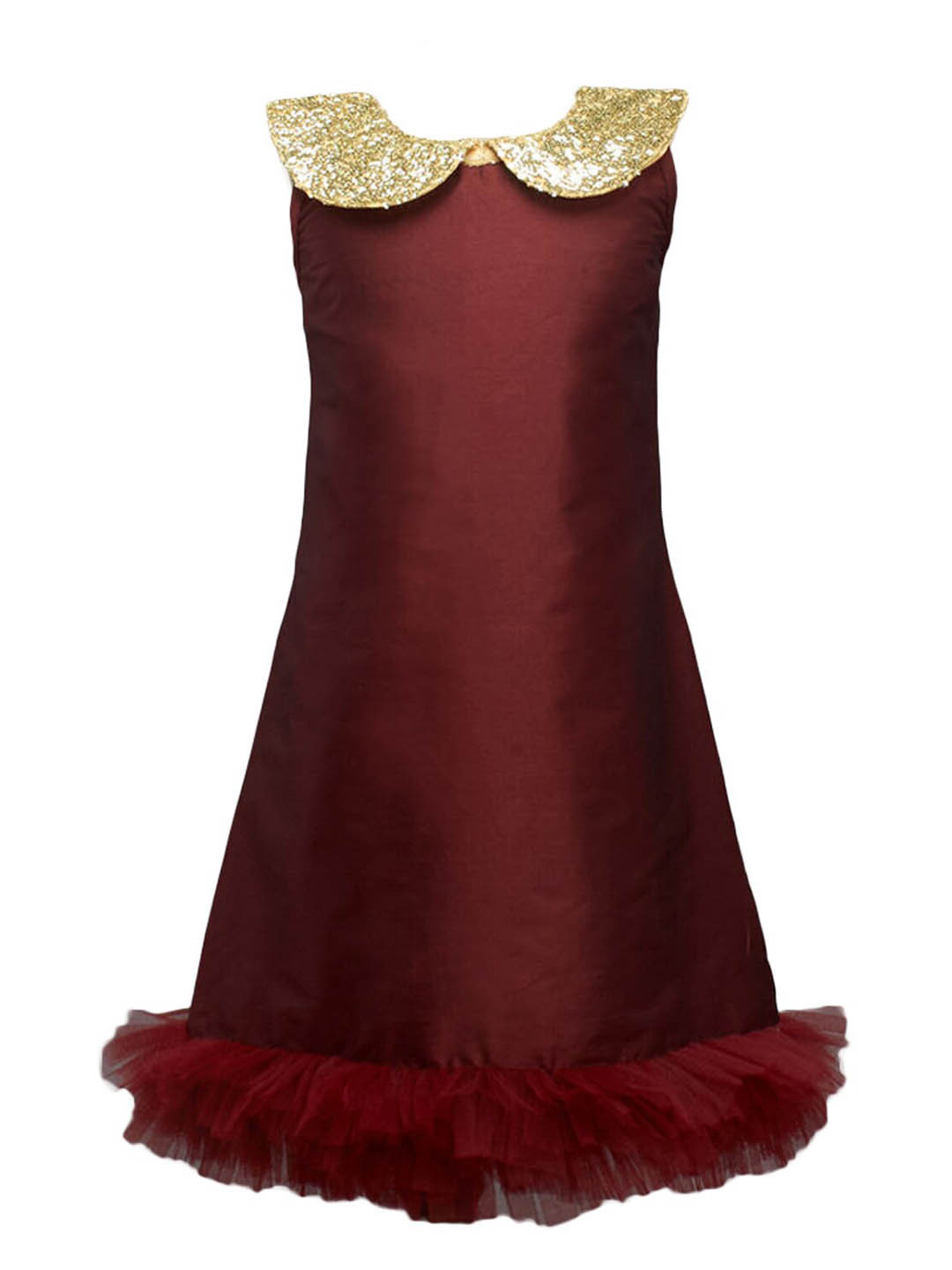 Buy The Magic Wand Girls Peter Pan Collar Sequinned Maxi Dress ...
