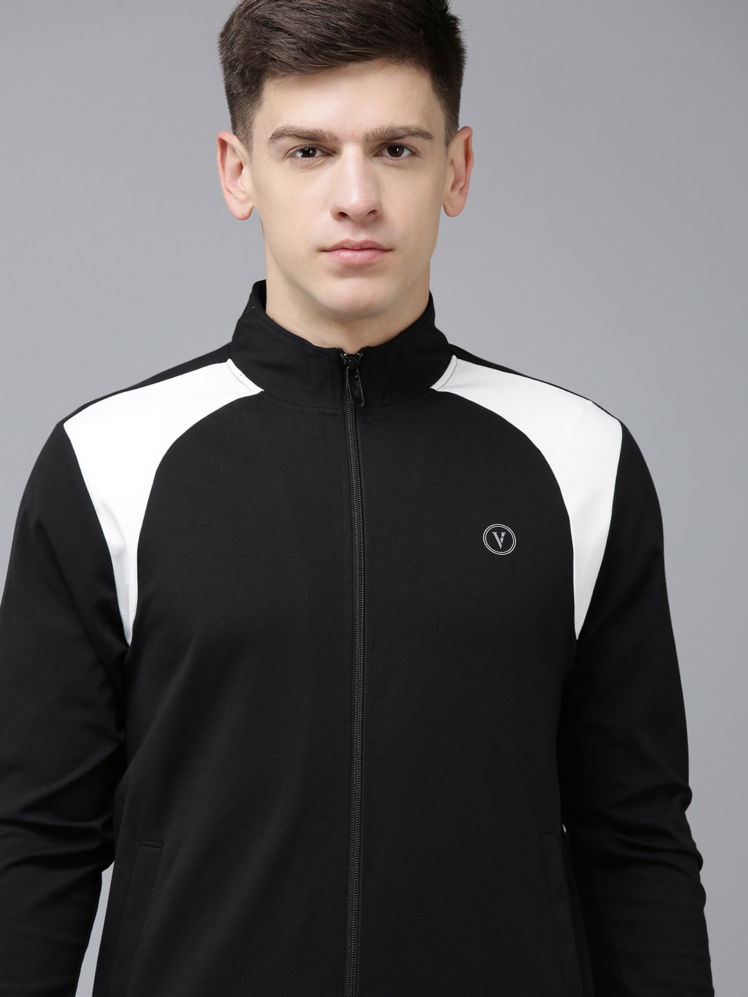 Buy Van Heusen Flex Men Solid Knitted Active Fit Bomber Jacket ...