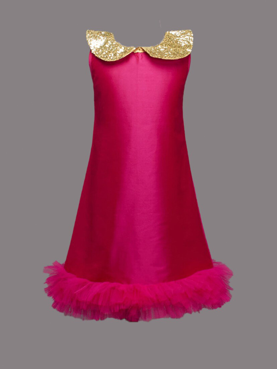 Buy The Magic Wand Girls Peter Pan Collar Sequinned Maxi Dress ...