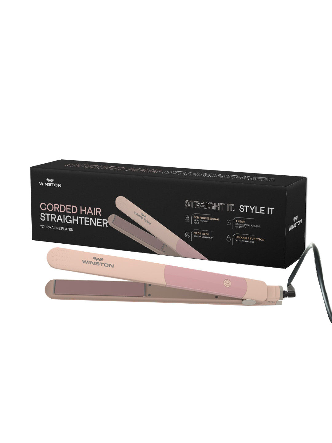 Buy WINSTON Tourmaline Corded Hair Straightener Multiple Temperature ...