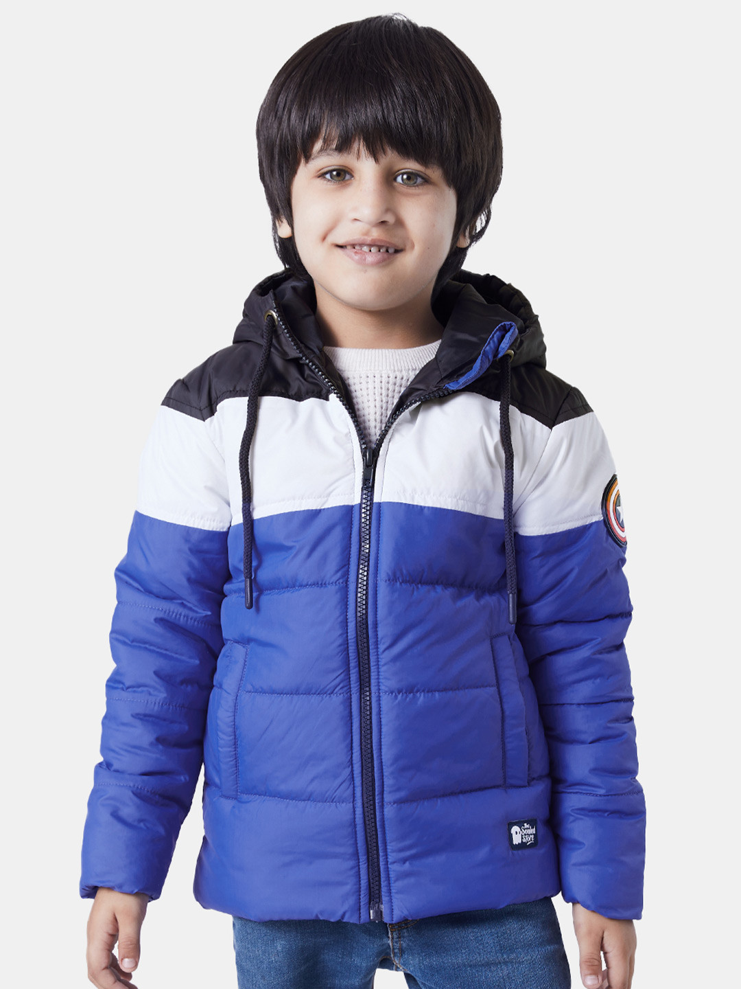 Buy The Souled Store Boys Multicoloured Colourblocked Puffer Jacket ...