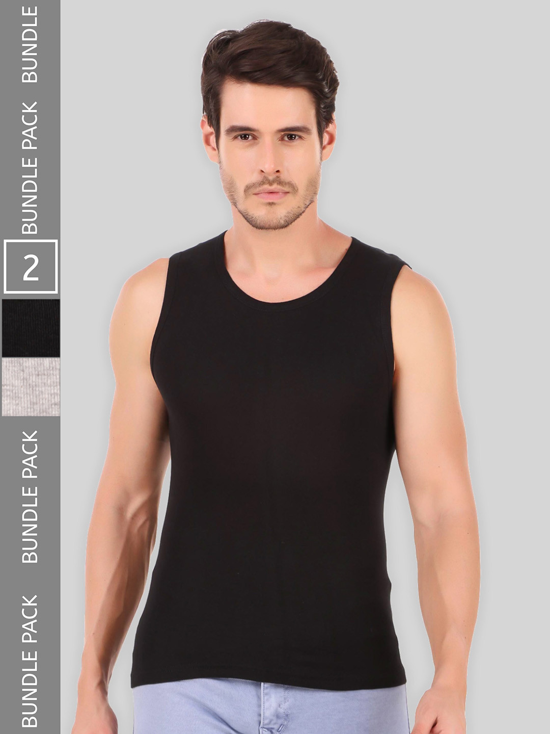 Buy HAP Men Pack Of 2 Assorted Cotton Gym Vest - Innerwear Vests for ...