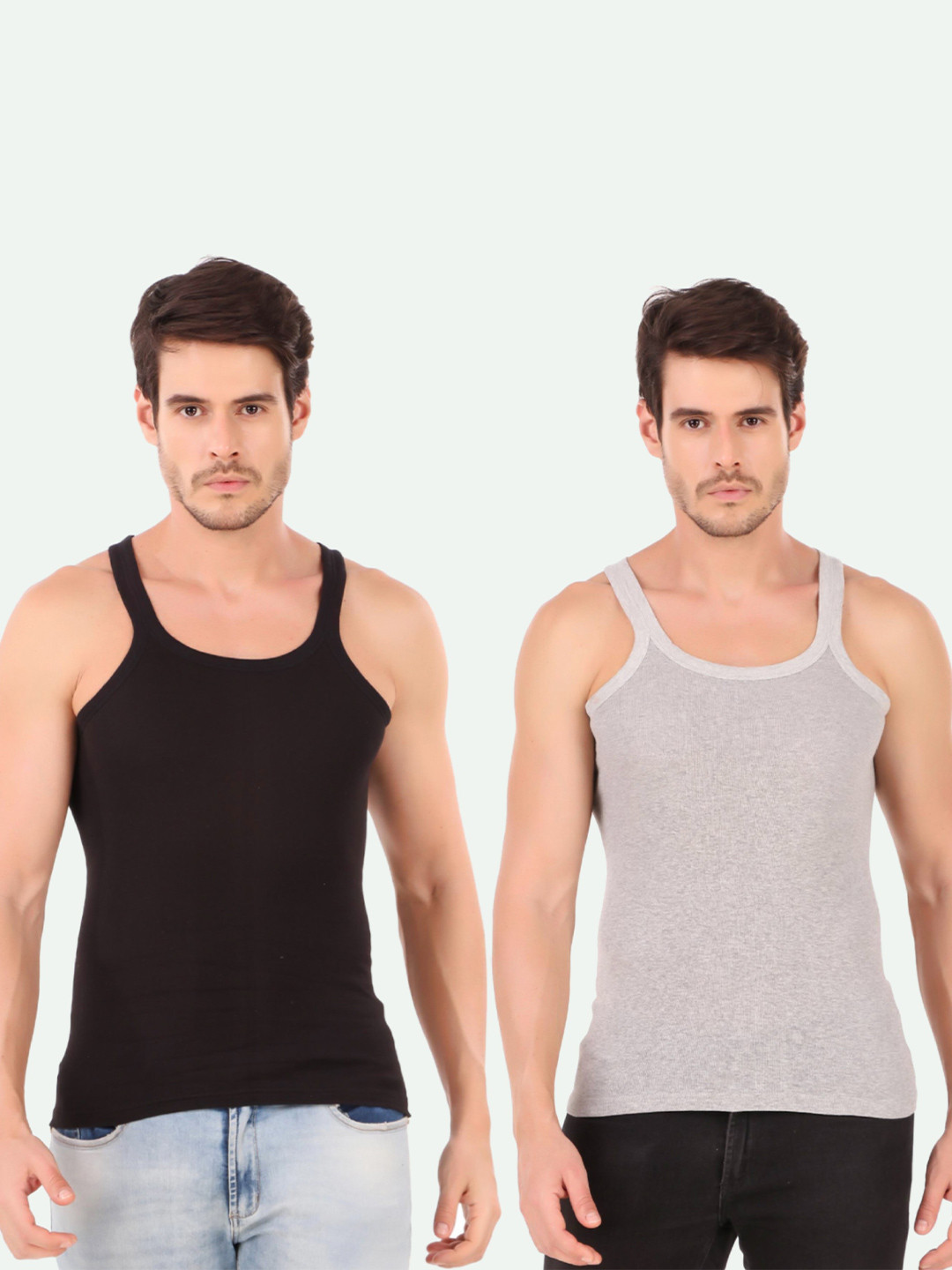 Buy HAP Men Pack Of 2 Assorted Cotton Gym Vest - Innerwear Vests for ...