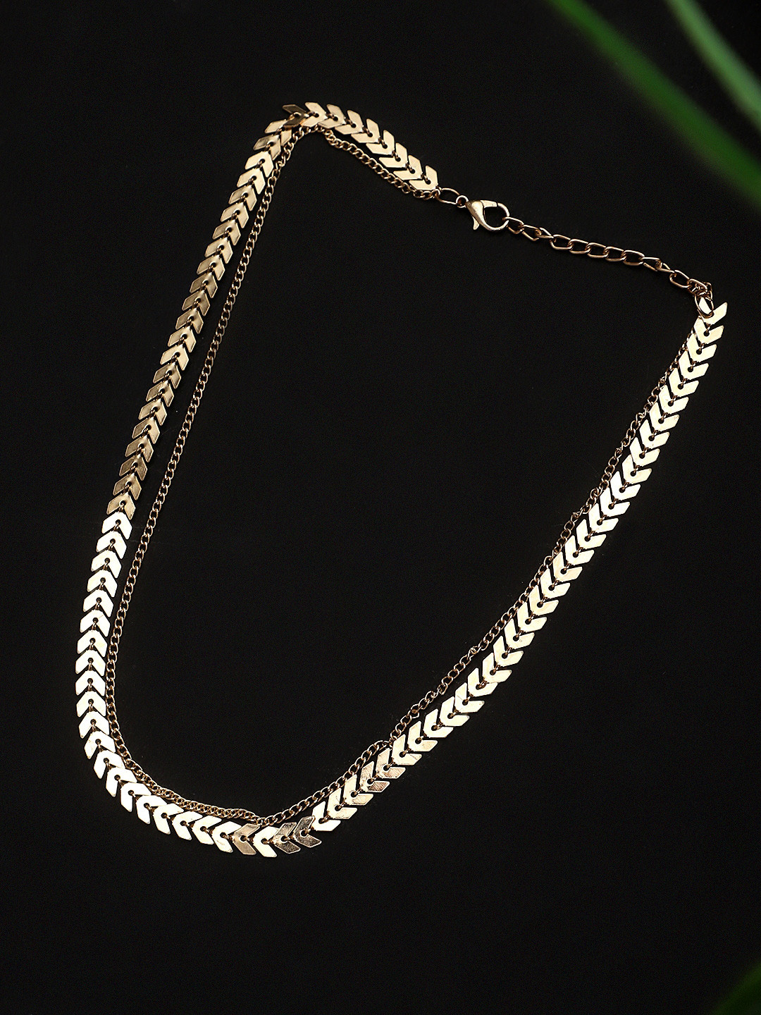 Buy CARDINAL Gold Toned Brass Brass Plated Layered Necklace - Necklace ...